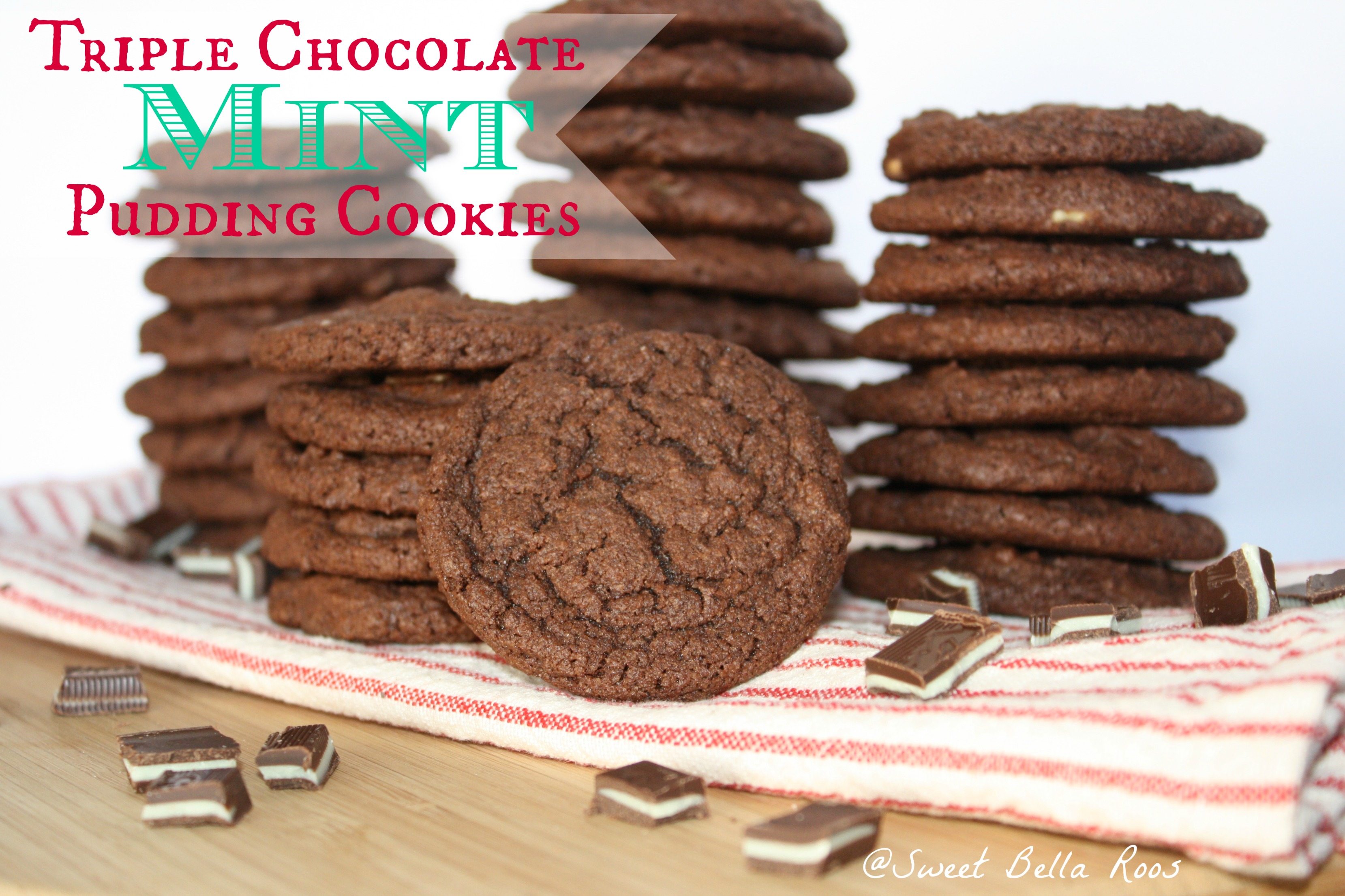Triple Chocolate Mint Pudding Cookies - Grace and Good Eats