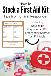 How to Stock a First Aid Kit - Tips From a First Responder