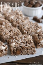 TWIX Bites Chocolate Krispie Treats - Grace and Good Eats