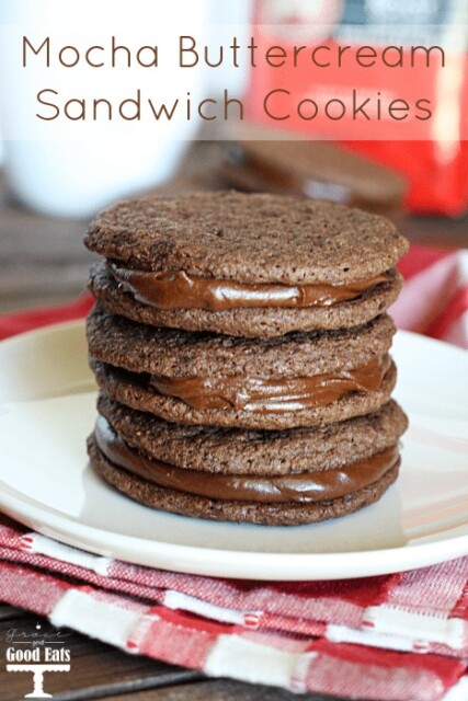 Mocha Buttercream Sandwich Cookies - Grace and Good Eats