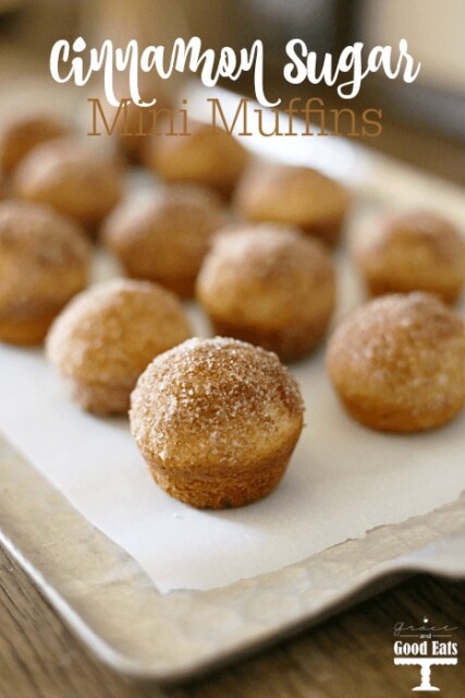Cinnamon Sugar Mini Muffins - Grace and Good Eats