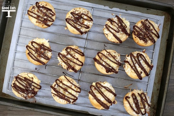 German Chocolate Cheesecake Rolls - Grace and Good Eats