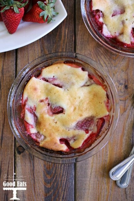 Strawberry Baked Custard Recipe - Grace and Good Eats