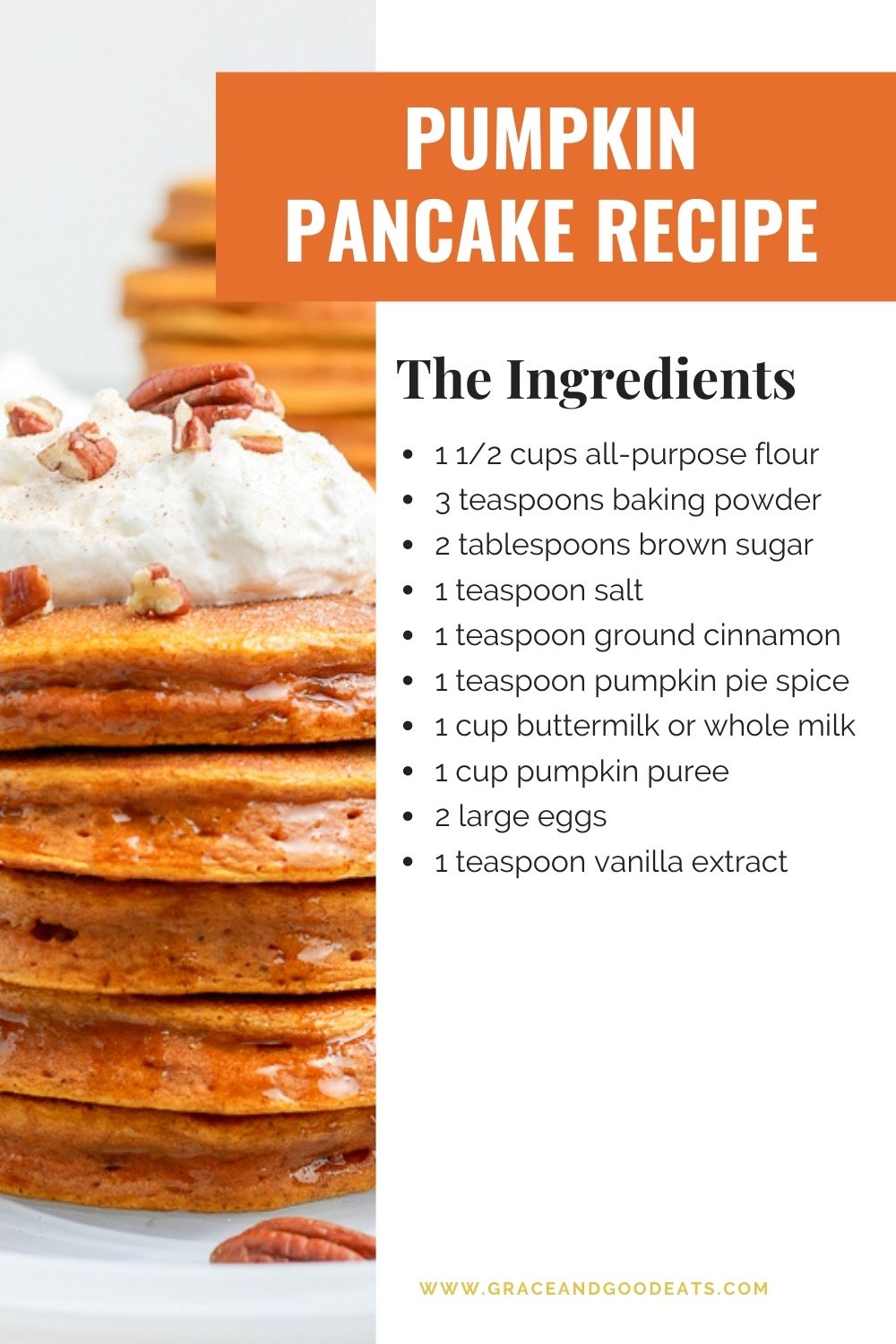 Pumpkin Pancake Recipe - Grace and Good Eats