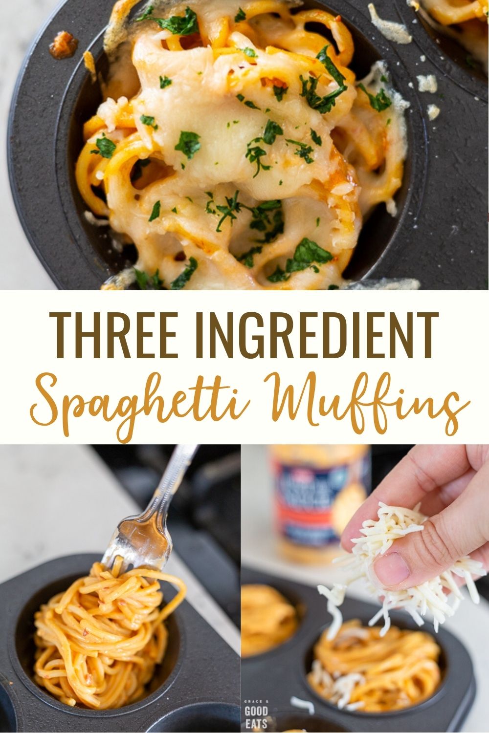 Spaghetti Muffins - Only Three Ingredients | Grace and Good Eats