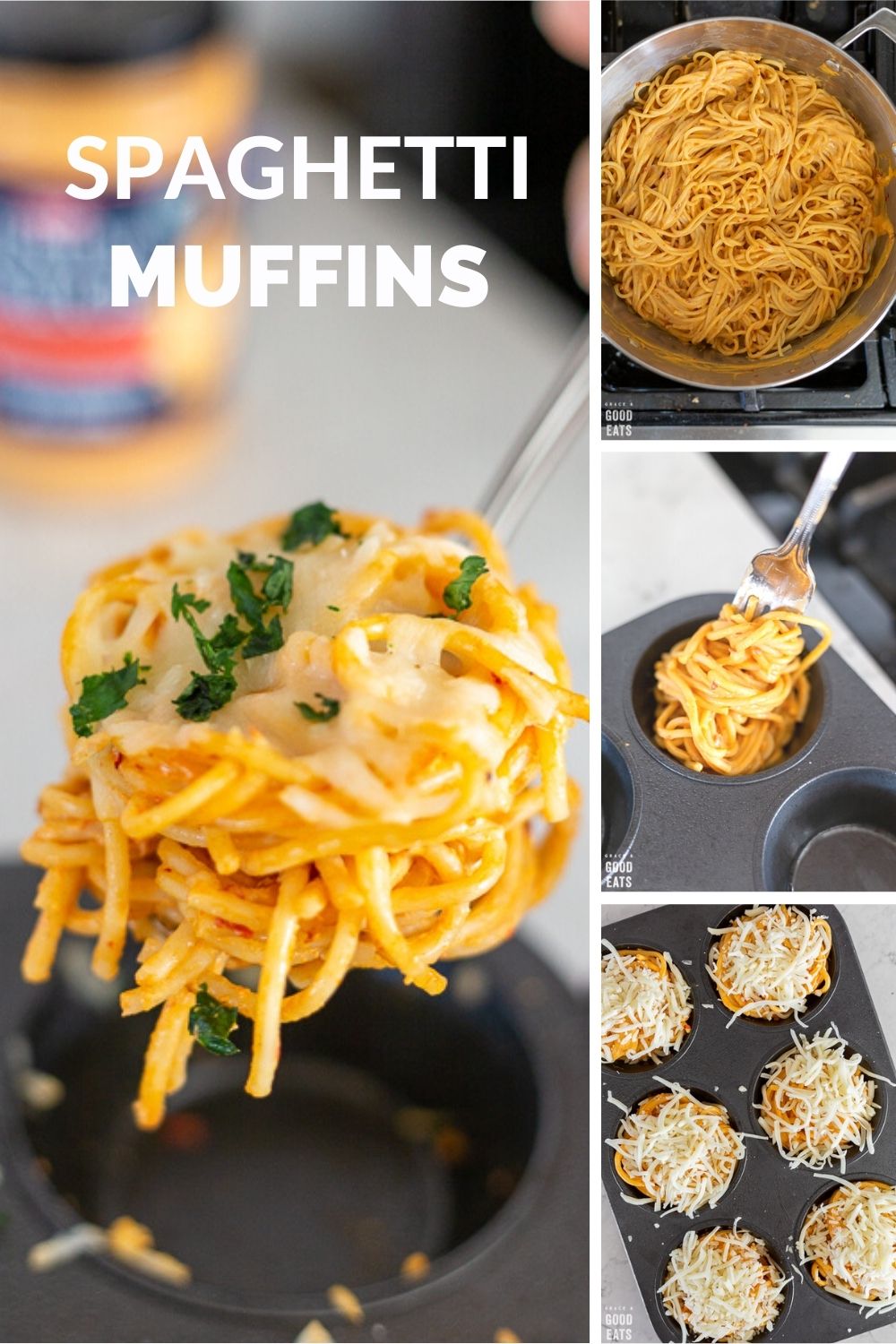 Spaghetti Muffins - Only Three Ingredients | Grace and Good Eats