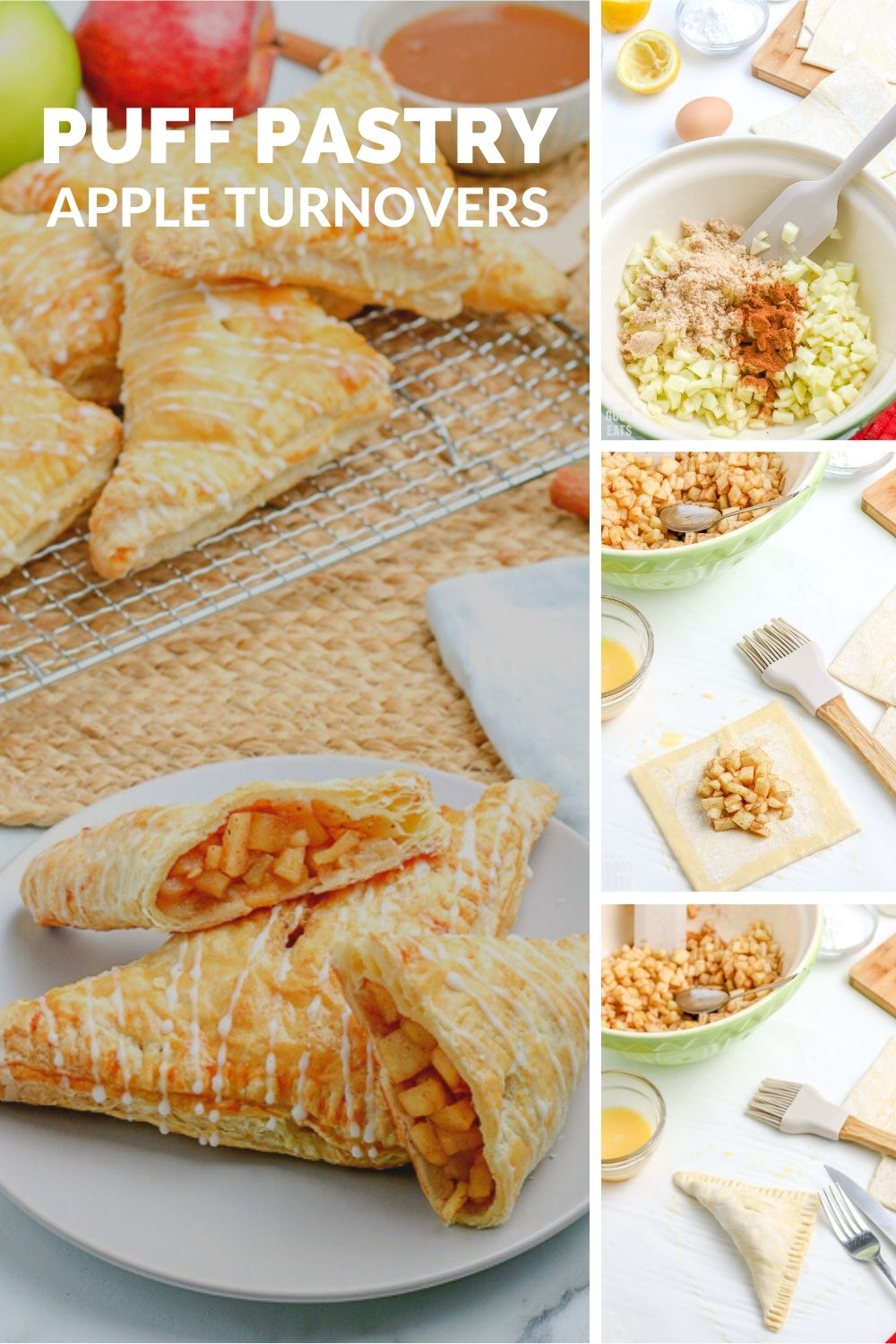 Apple Turnovers with Puff Pastry - Grace and Good Eats